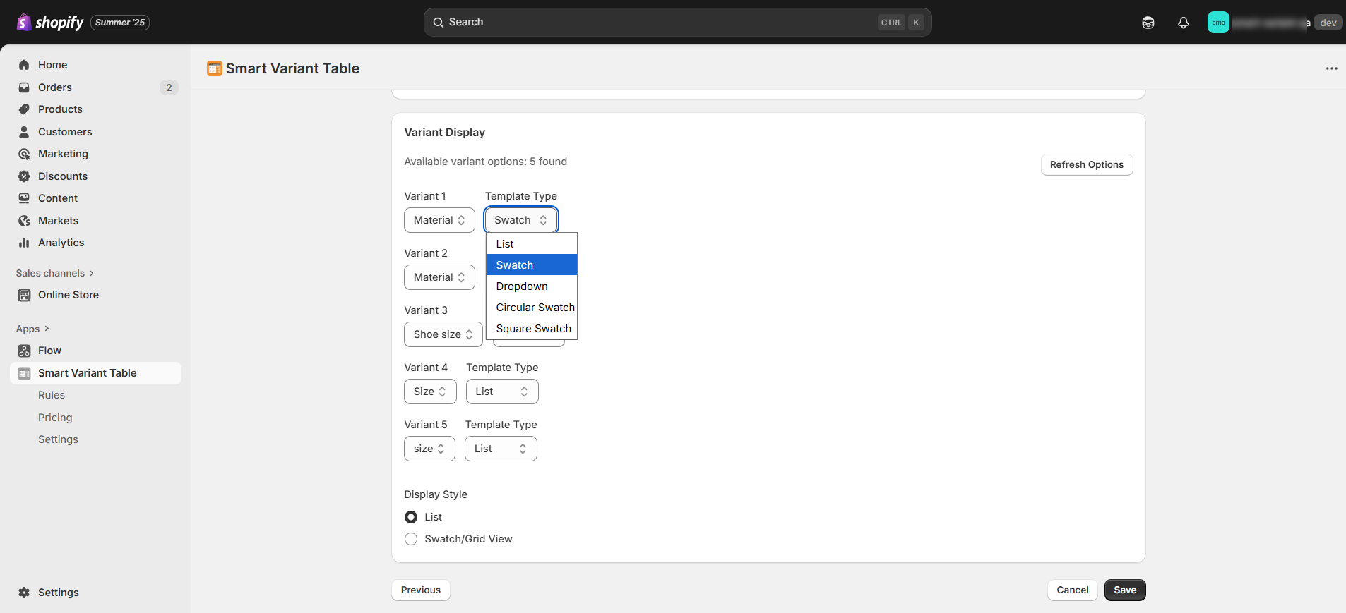 Smart Variant Table – Now Available On Shopify App Store