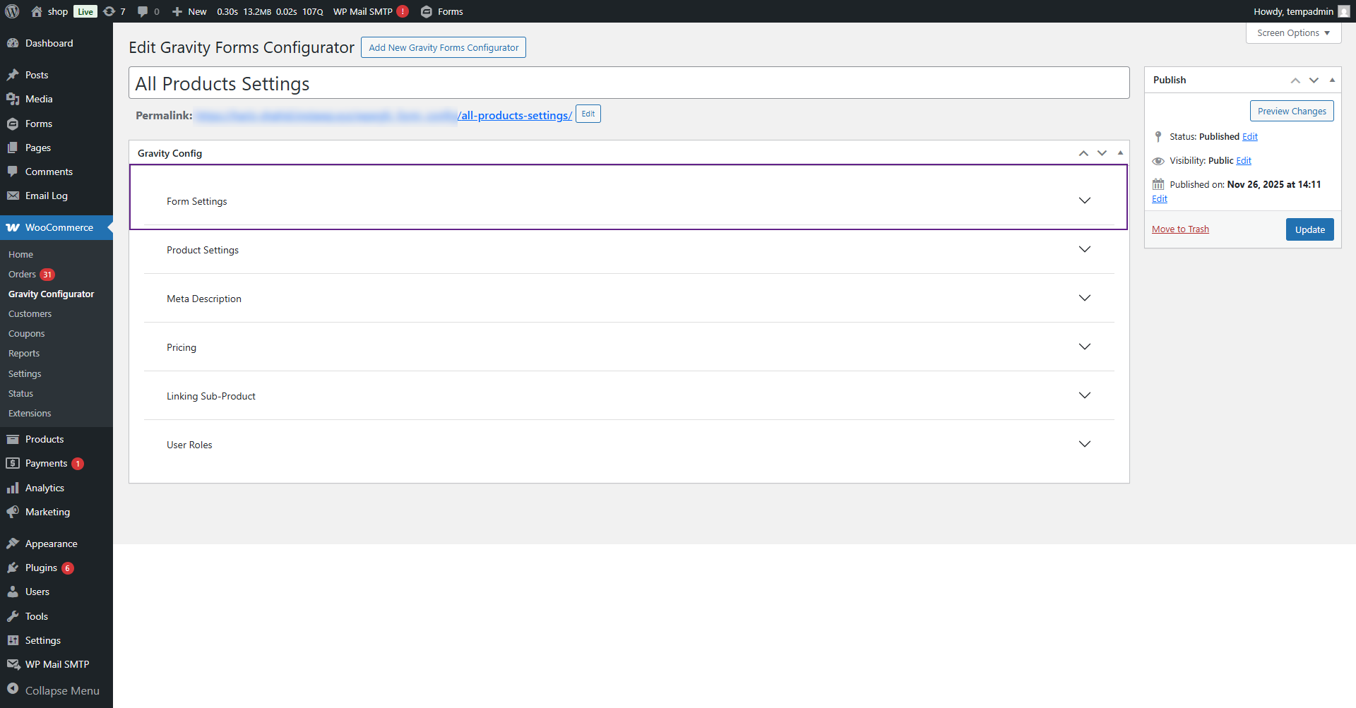 Gravity Forms Configurator Documentation - WooCommerce